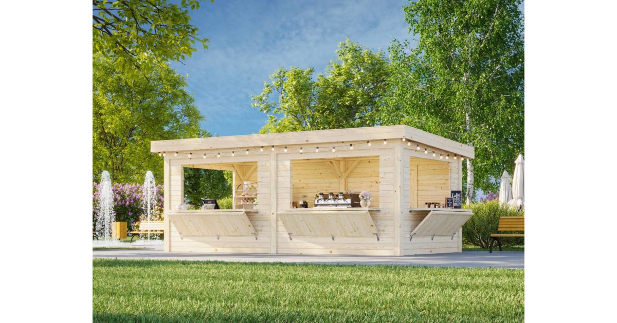 Cabane artisan en bois brut 5,88 x 3 m – Modèle Lenna